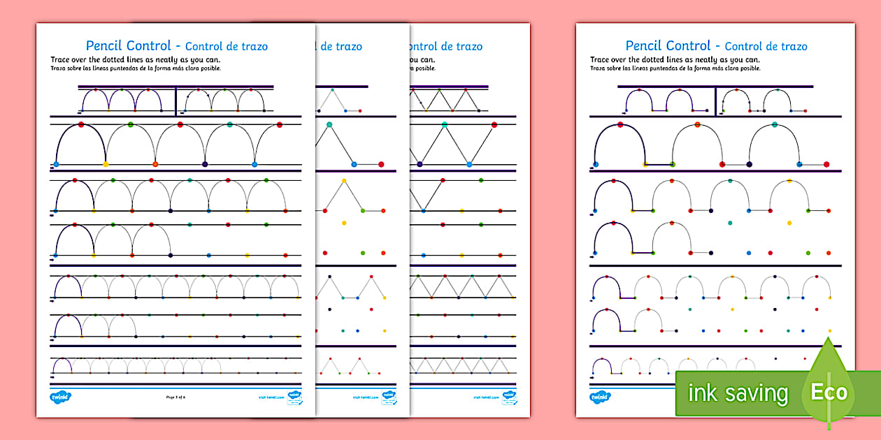 Pattern Workbook Pencil Control Worksheet / Worksheets - English ...