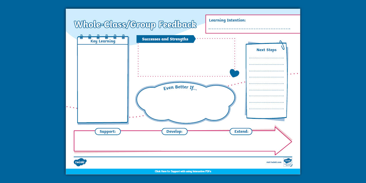 Whole Class Feedback Template Teacher Made Twinkl