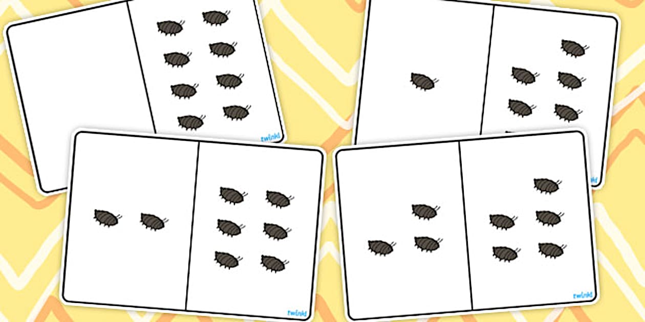 Woodlouse Counting Number Bonds to 8 (teacher made) - Twinkl