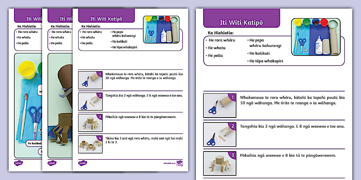 Iti Witi Katipō - He Mahi Toi (teacher made) - Twinkl