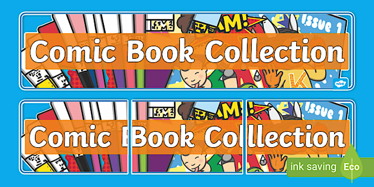 Comics Collection Display Wall Banner - Classroom Resources