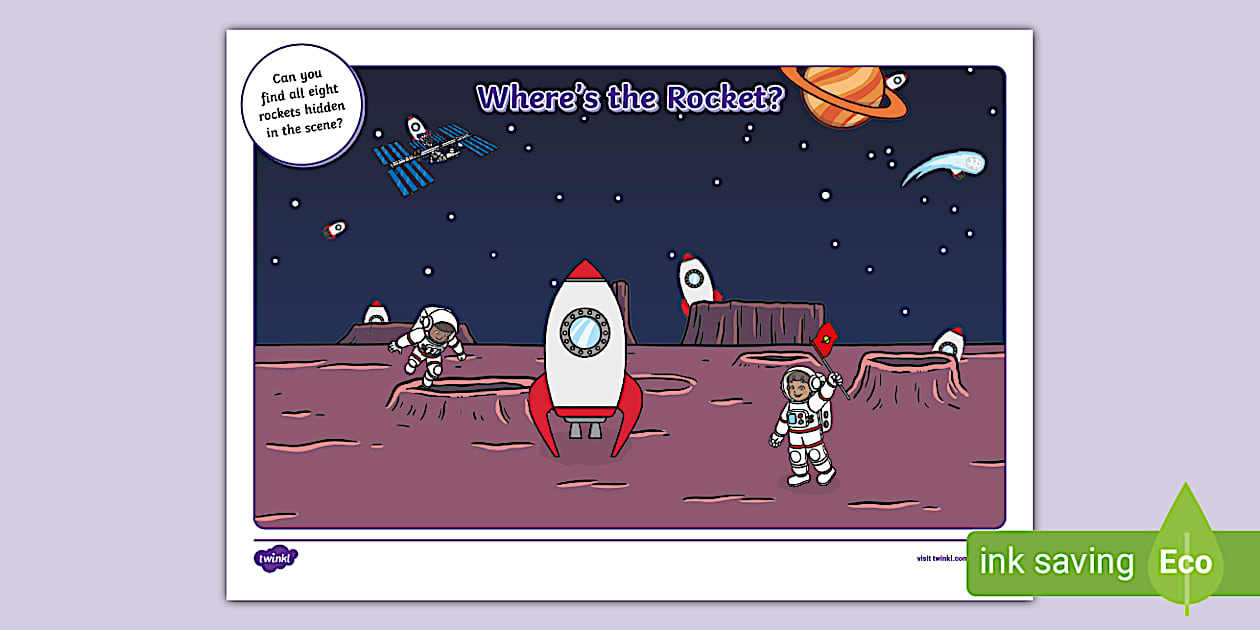 Where's the Rocket? I Spy Activity (teacher made) - Twinkl