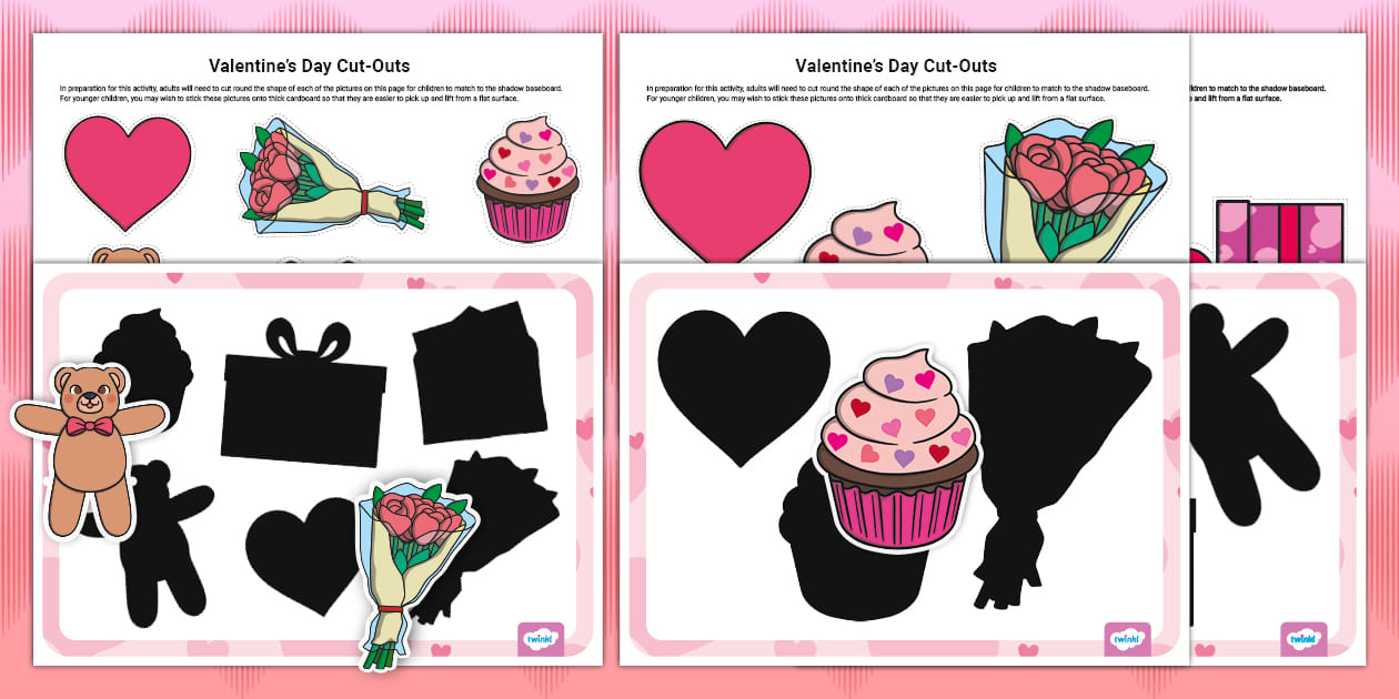 Valentine's Day Picture and Shadow Matching Activity
