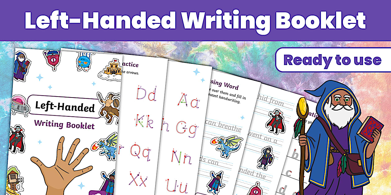 Left-Handed Writing Booklet