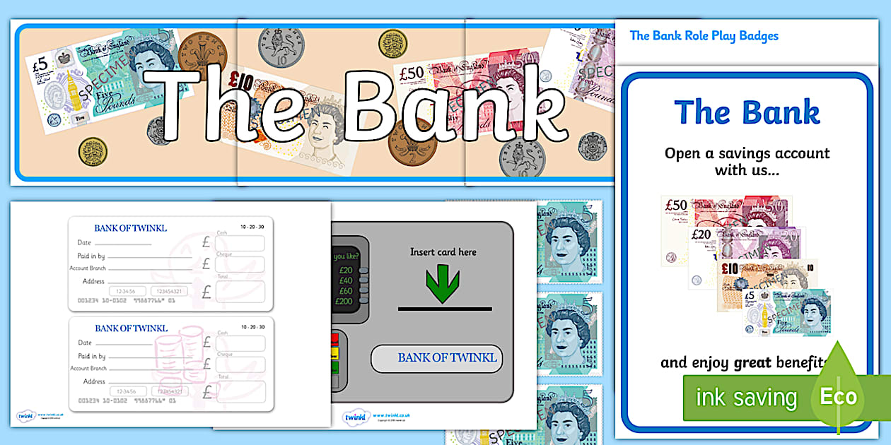 Bank Role Play Pack - Bank Role Play, banking, bank resources, Role ...
