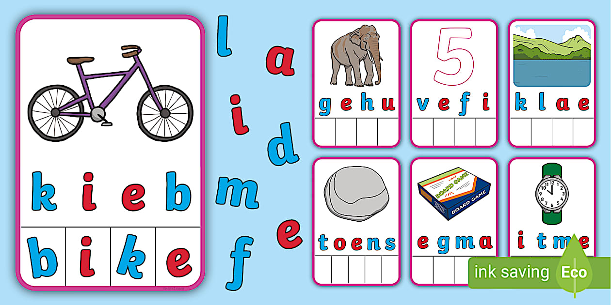 Phase 5 Split Digraph Word Unjumble Cards (teacher made)