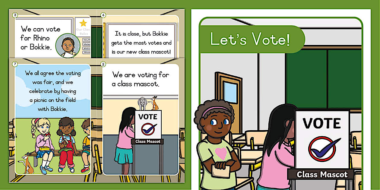 Let's Vote! Election Day Mini Book (teacher made) - Twinkl