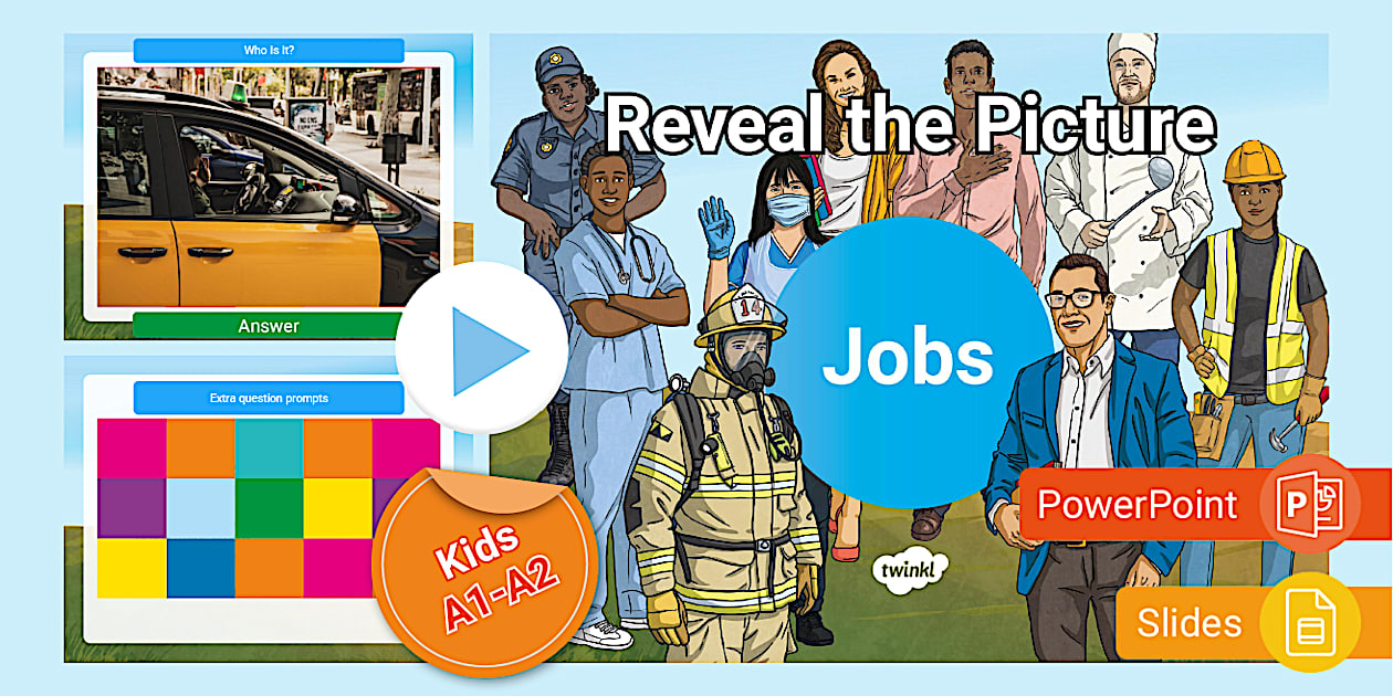 Reveal the Picture: Jobs PowerPoint (teacher made) - Twinkl