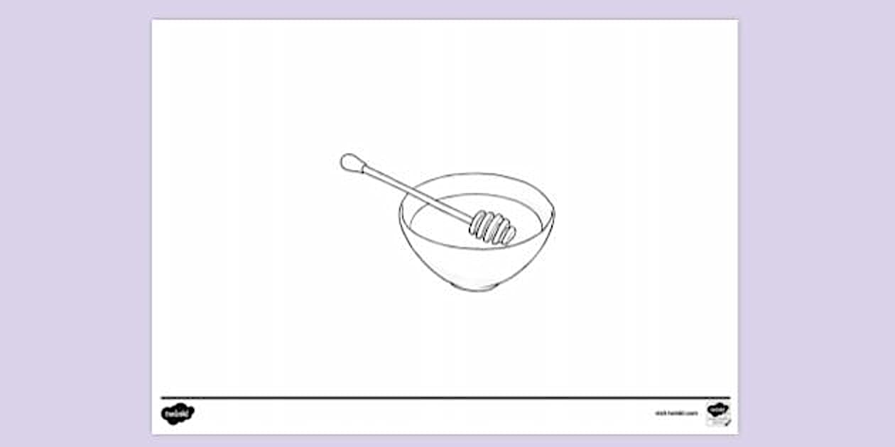Honey Colouring | Colouring Sheets (Teacher-Made) - Twinkl