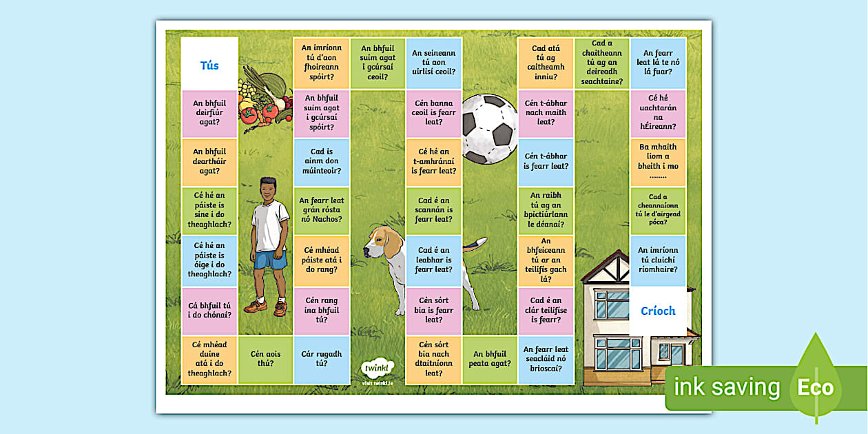 Junior Cycle Ag Labhairt Lena Chéile | Board Games as Gaeilge | Twinkl