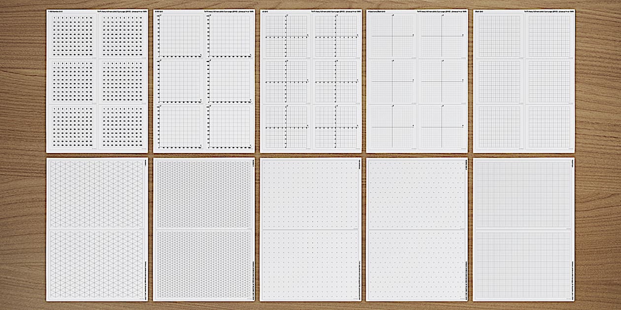 👉 Printable Maths Grids, Axes and Paper Sticker Pack