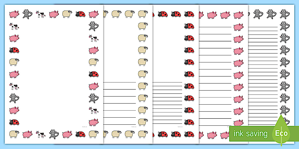 The Listening Ladybird Page Borders (teacher made) - Twinkl