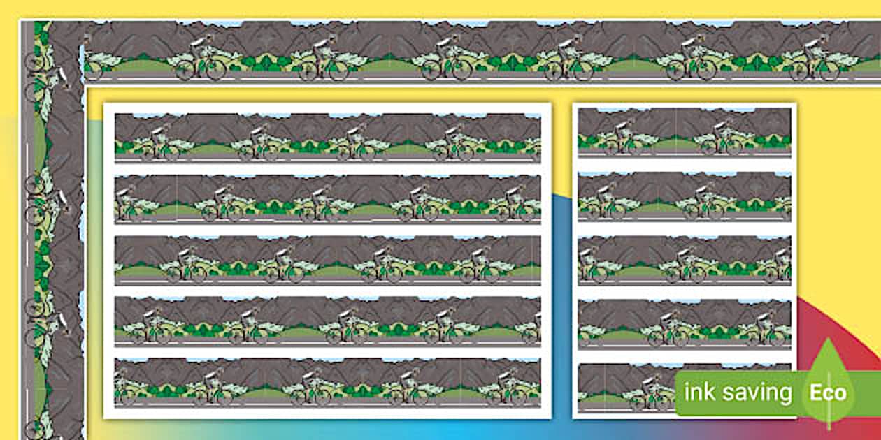 Mountain Biking Display Borders (teacher made) - Twinkl
