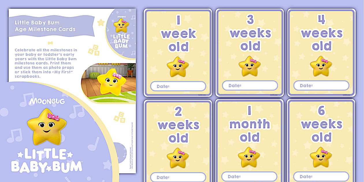 FREE! - Little Baby Bum: Age Milestone Cards - Twinkl