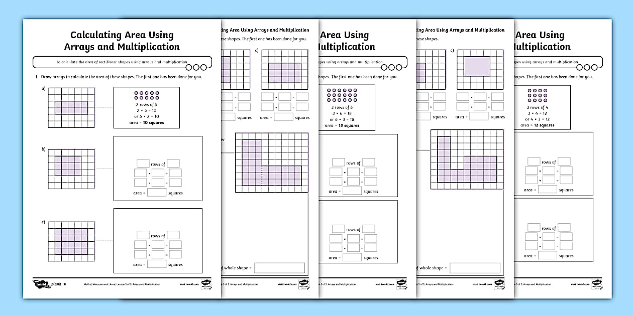 👉 Arrays and Multiplication Differentiated Activity Sheets