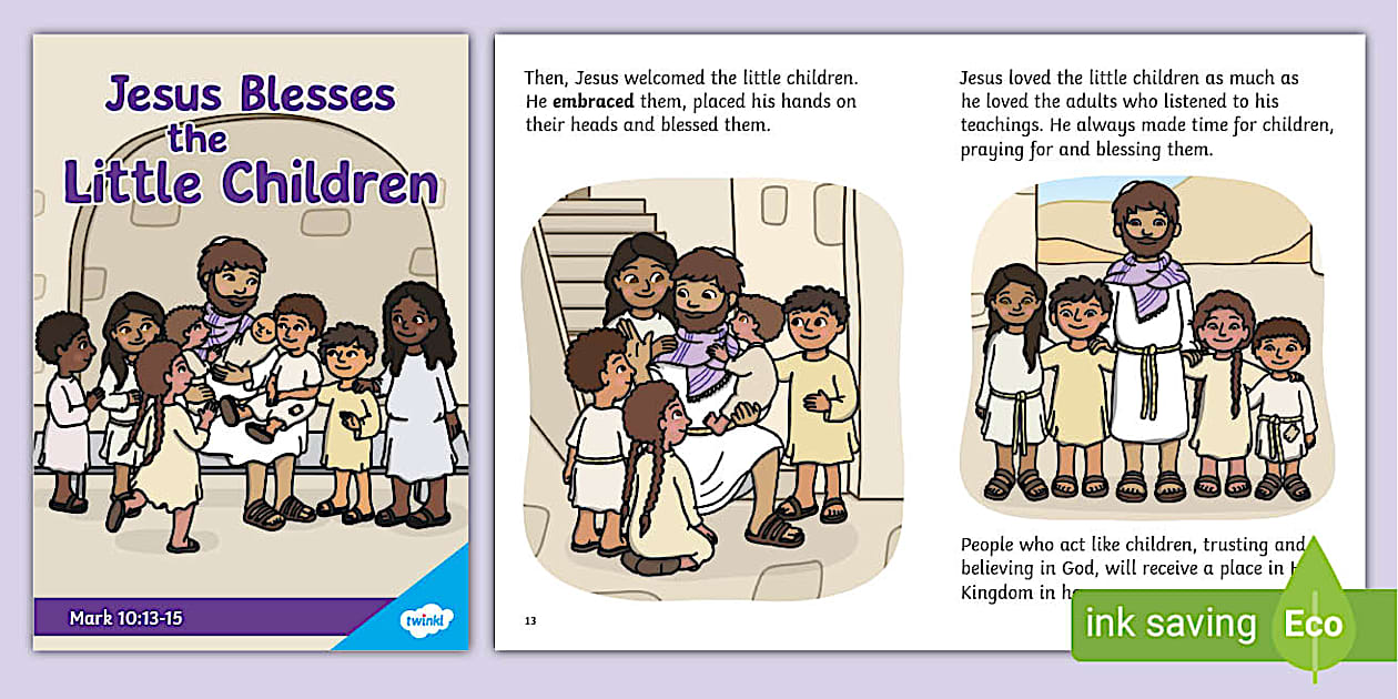 The Bible Story of Jesus Blesses the Little Children Booklet