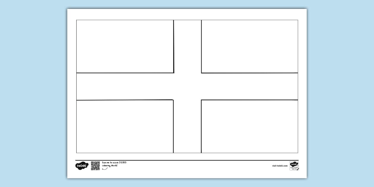 England Flag Colouring Sheet - Primary School (teacher made)