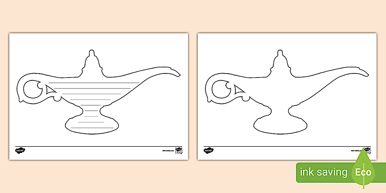 Lamp Writing Template (Teacher-Made) - Twinkl