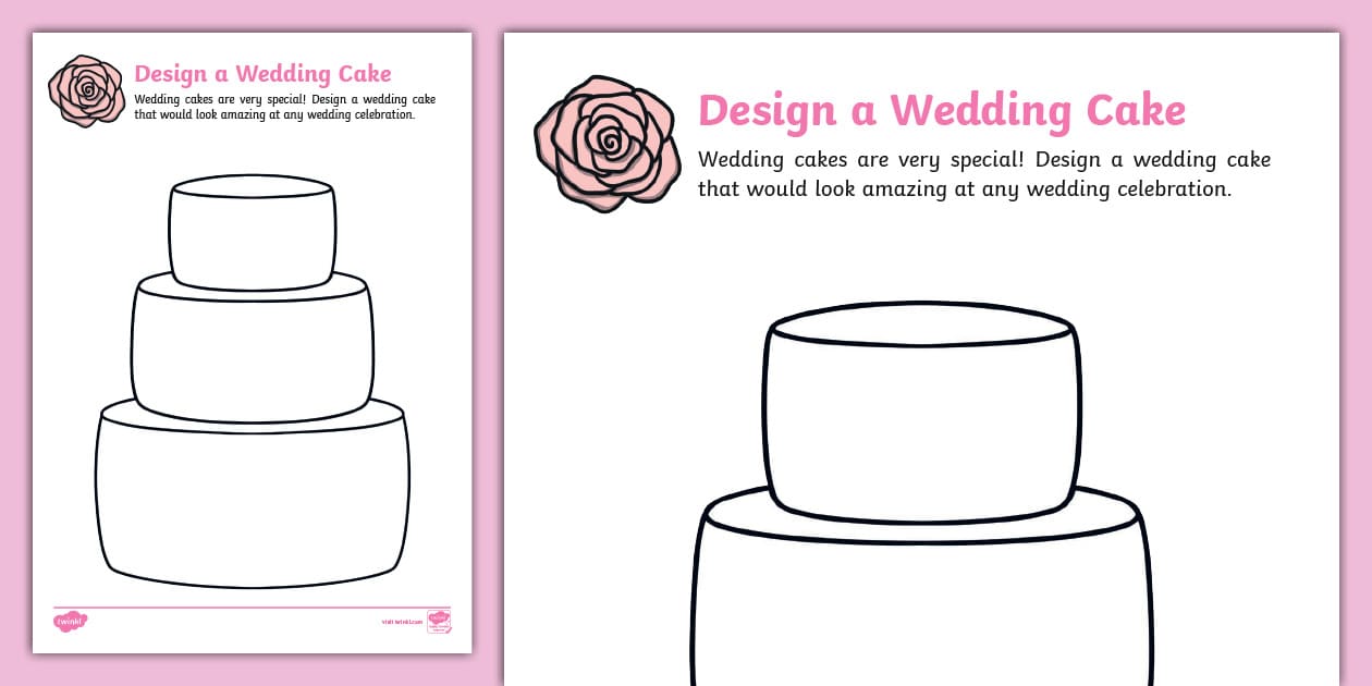 Design a Wedding Cake Activity Sheet (teacher made) - Twinkl