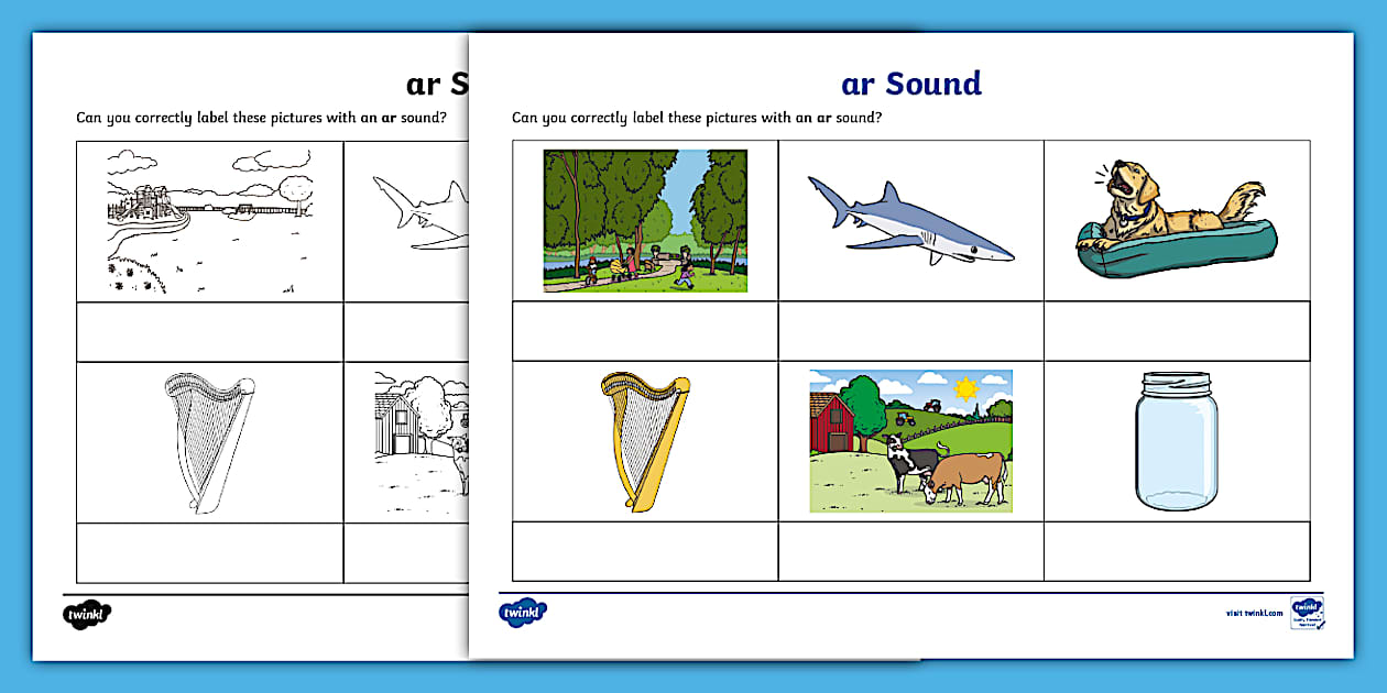 'ar' Sound Worksheet (teacher made) - Twinkl