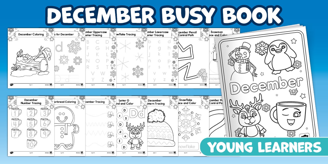 December Busy Book (professor feito) - Twinkl