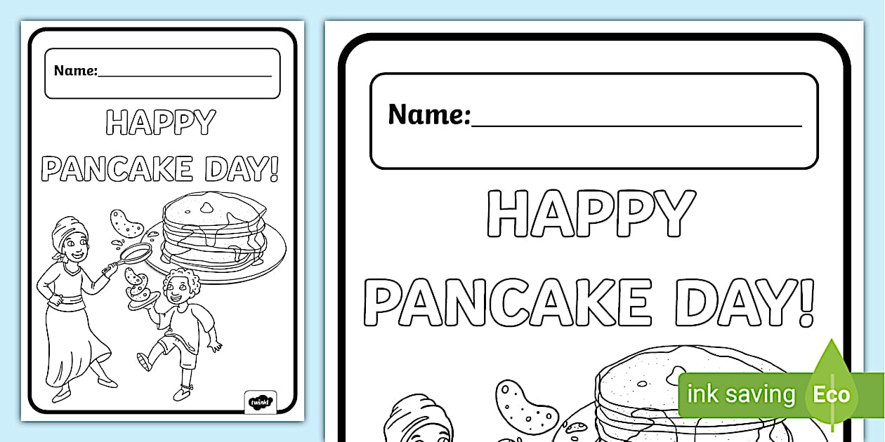 A Beautiful Pancake Day Colouring Book Cover | Twinkl | KS1