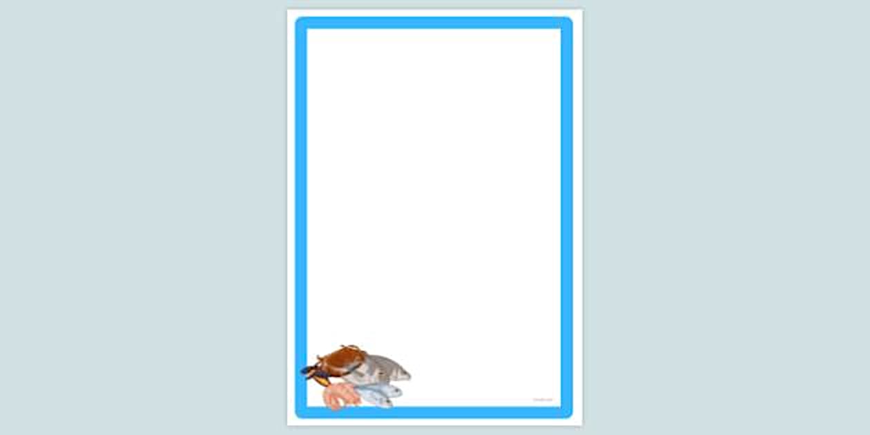 Fish and Seafood Page Border | Page Borders | Twinkl