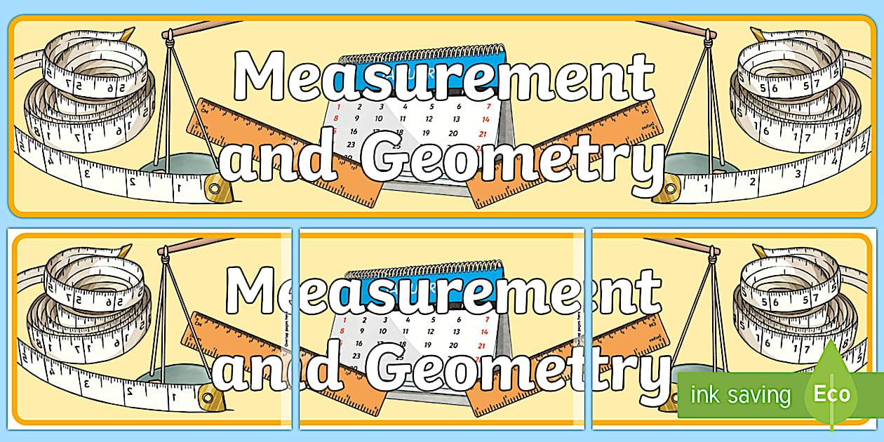 Measurement and Geometry Display Banner (teacher made)