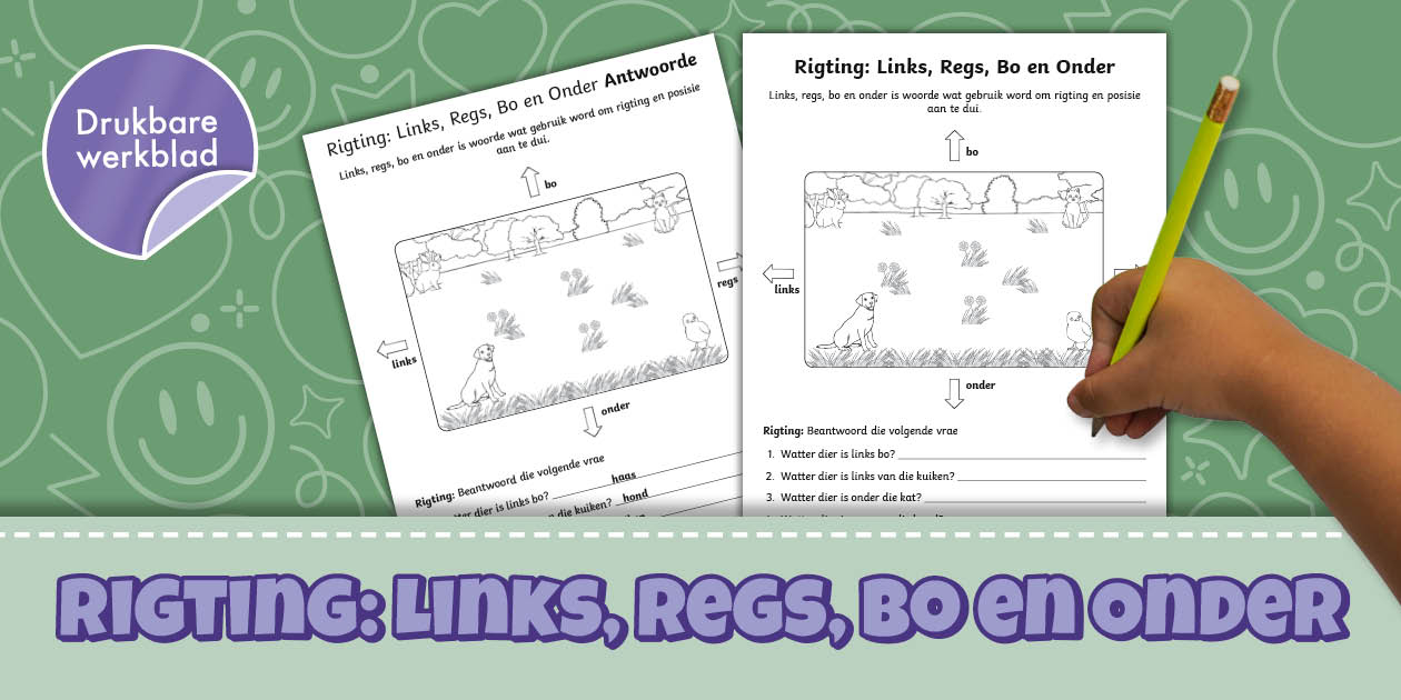 GF Wiskunde-Posisie,Oriëntasie,Aansig–Rigting-Werkkaart (KABV)