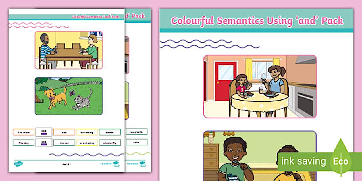 Colourful Semantics Using 'And' Pack (teacher made) - Twinkl