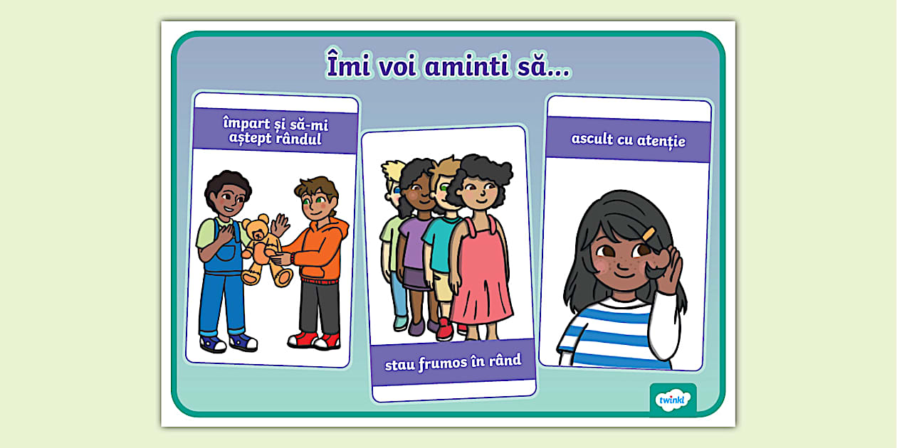 Bunele maniere – Planșă (l'enseignant a fait) - Twinkl