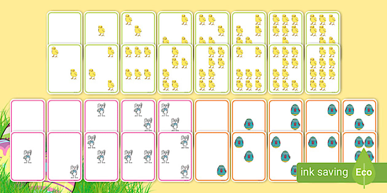 👉 Easter Counting Cards (teacher made) - Twinkl