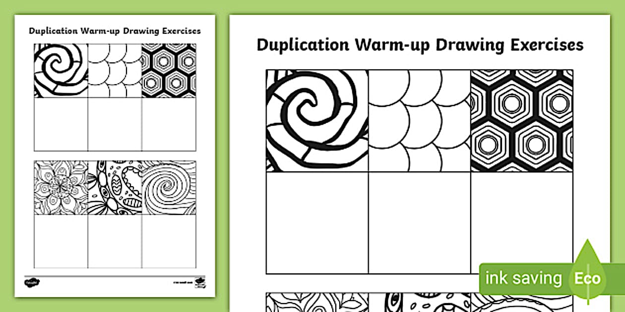 Lower Ability Duplication Warm-Up Drawing Exercises - Twinkl
