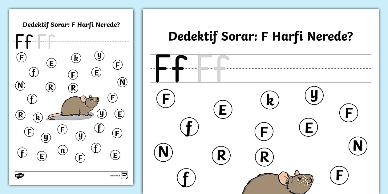 Dedektif Sorar: F Harfi Nerede?-Twinkl