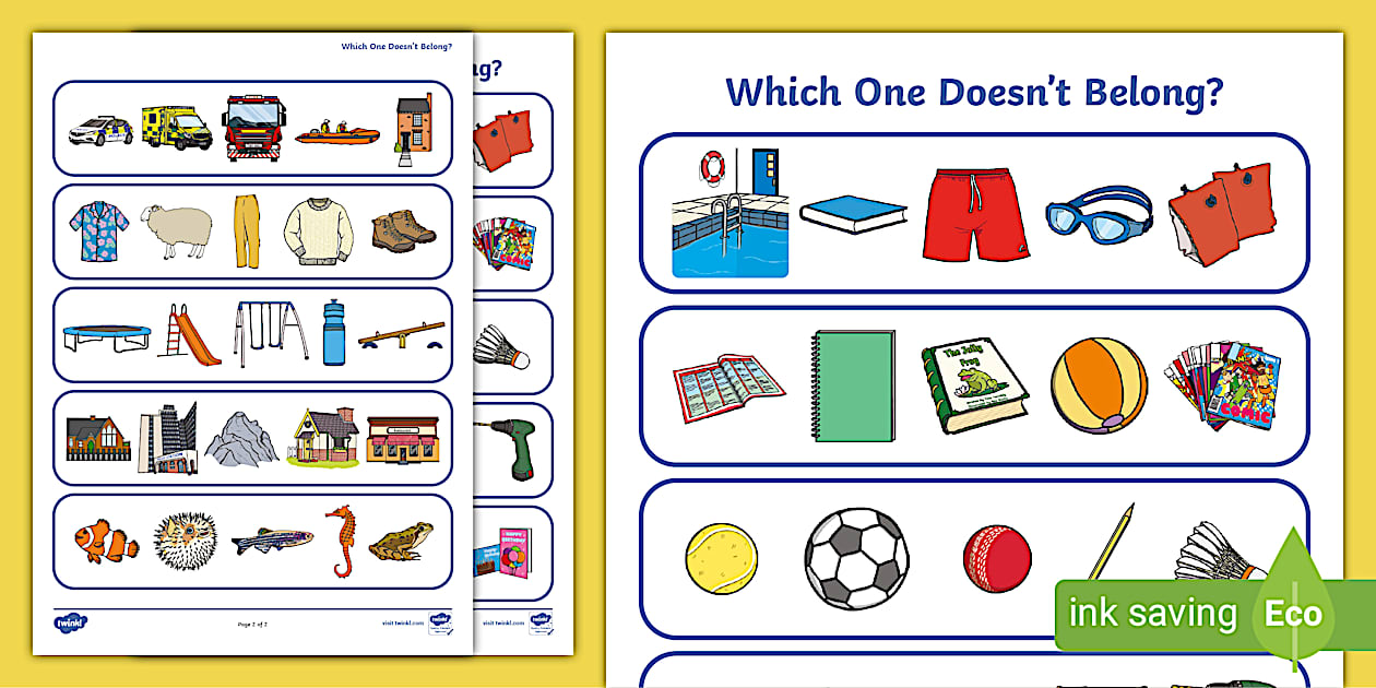 Which One Doesn't Belong Activity (teacher made) - Twinkl