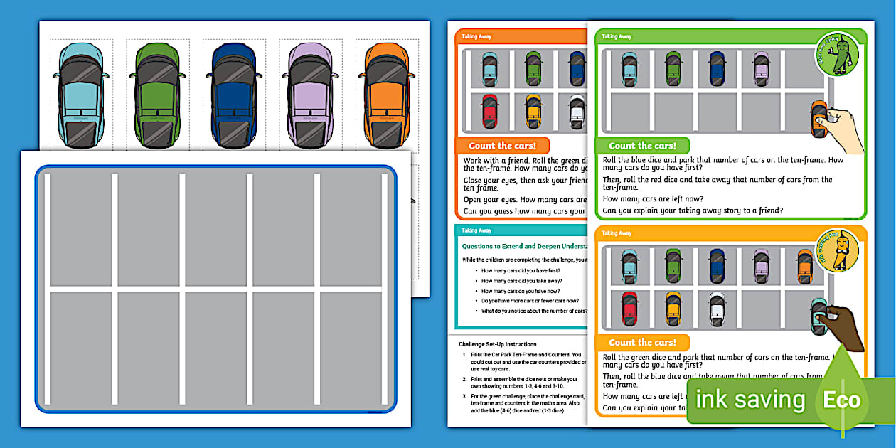 👉 Taking Away Chilli Challenges: Car Park Counting | Twinkl