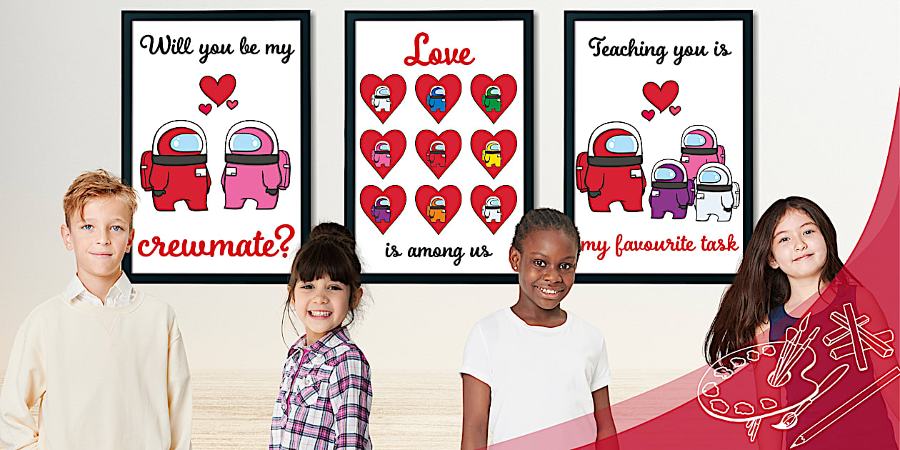 Impostor Valentine's Day Posters Pack | Twinkl Art Gallery