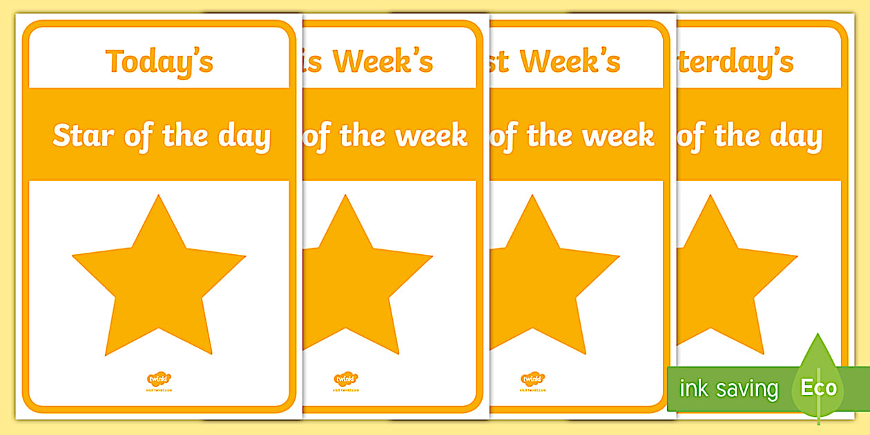 👉 Star of the Week Poster (teacher made) - Twinkl