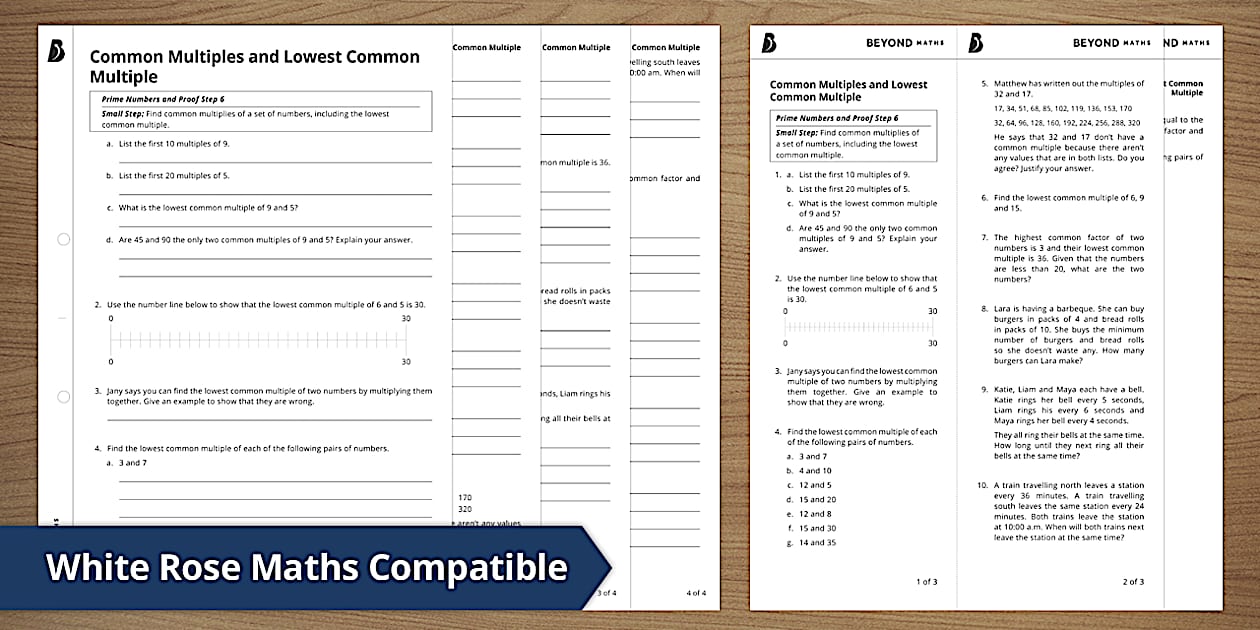 👉 Common Multiples And Lowest Common Multiple Twinkl