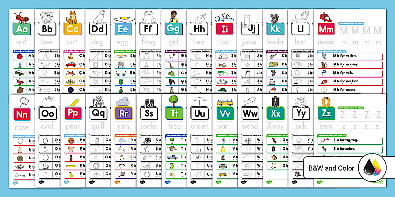 Fluency Sentences Alphabet Activity Pack for ELL - Twinkl