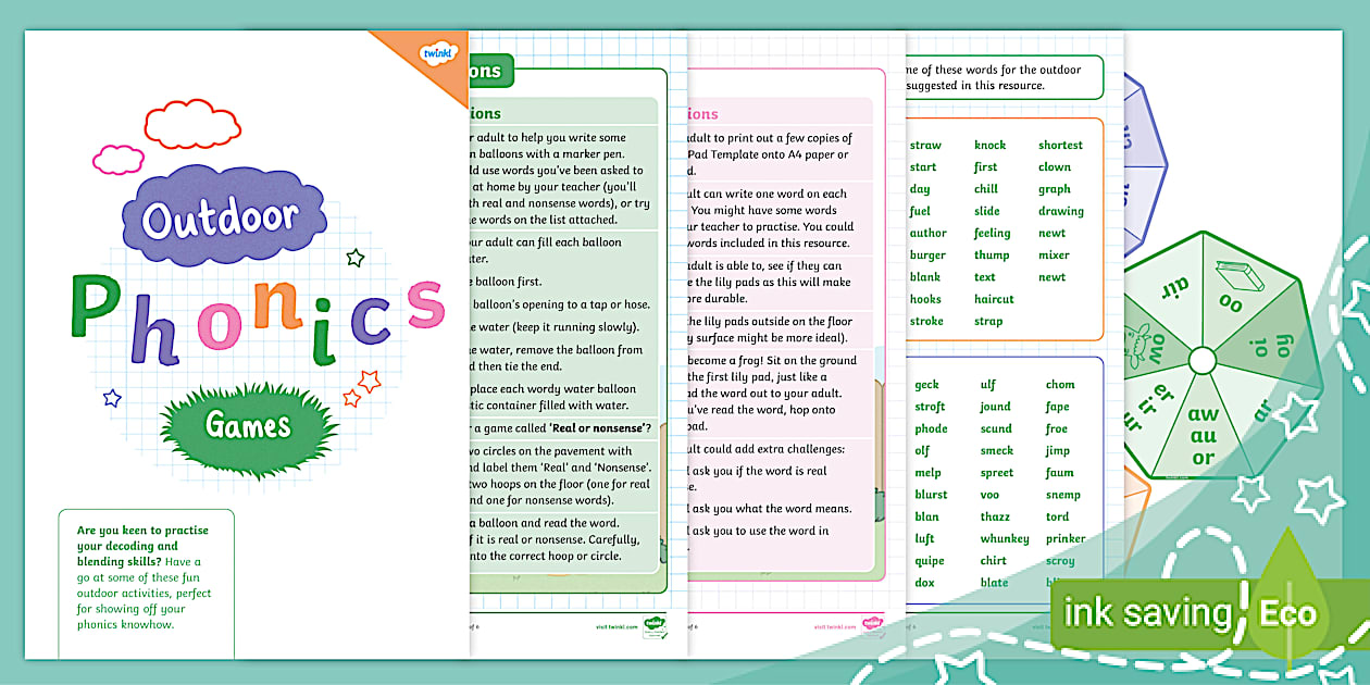 Outdoor Phonics Games (Ages 5 - 7) (teacher made) - Twinkl