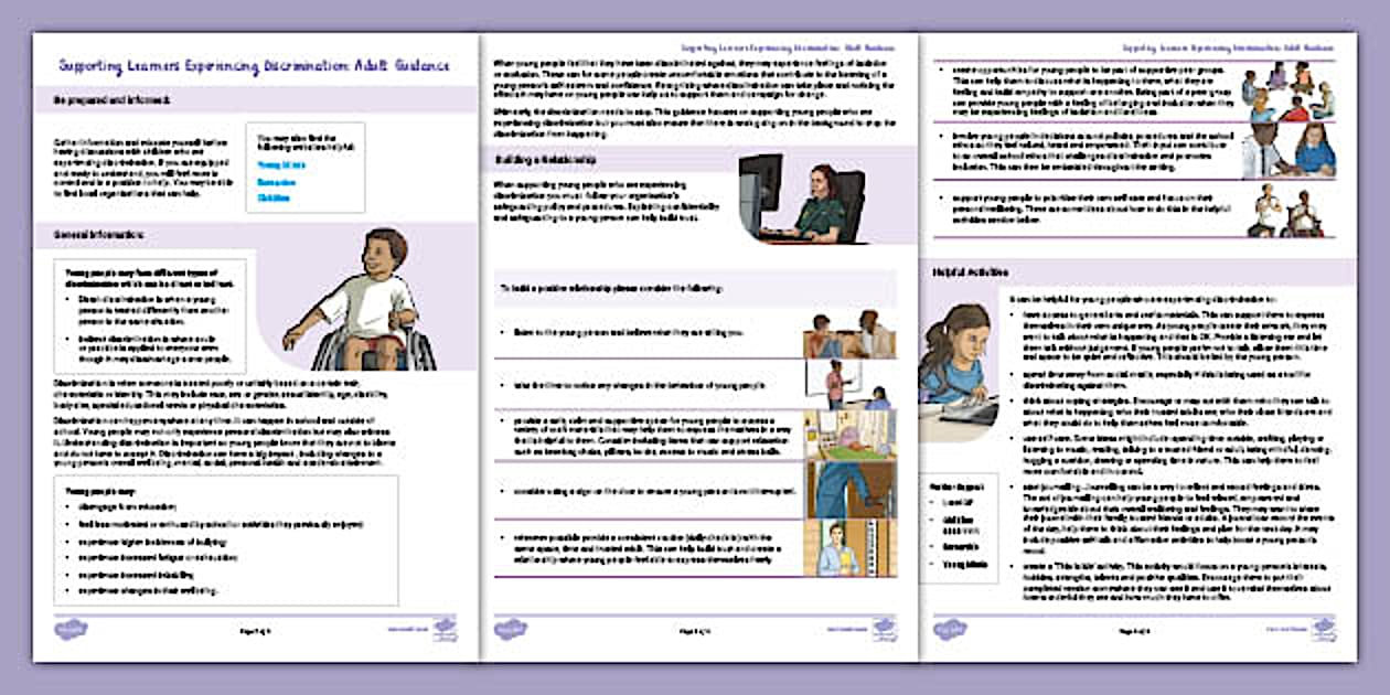 Supporting Pupils Experiencing Discrimination Adult Guidance