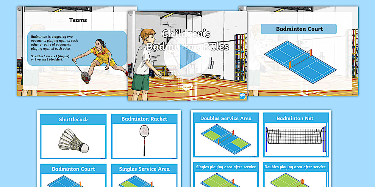 Badminton PowerPoint Pack – Presentation and Flashcards