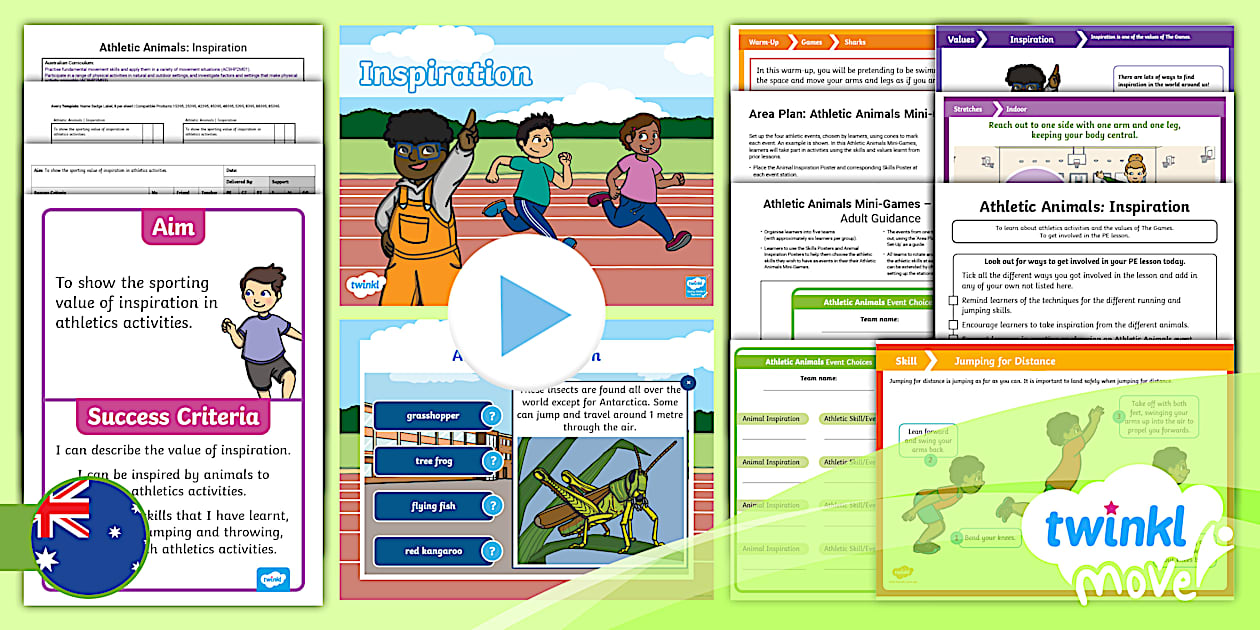 Move PE Y2 Athletic Animals L6: Inspiration Pack