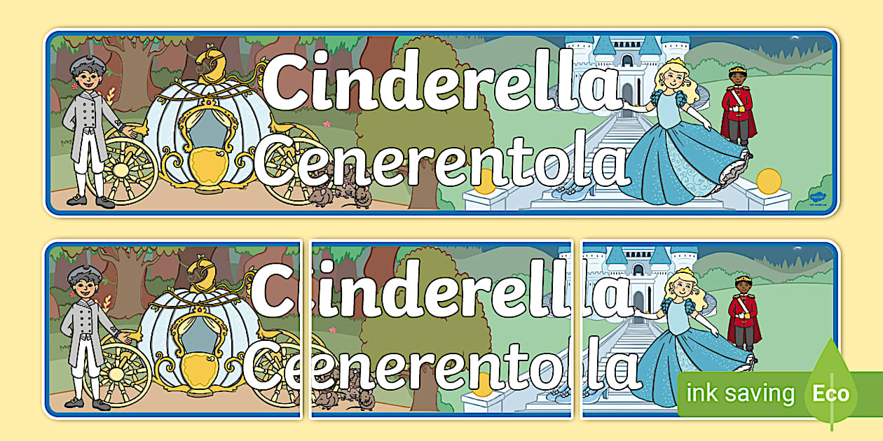Cinderella Display Banner English/Italian - Cinderella Display Banner