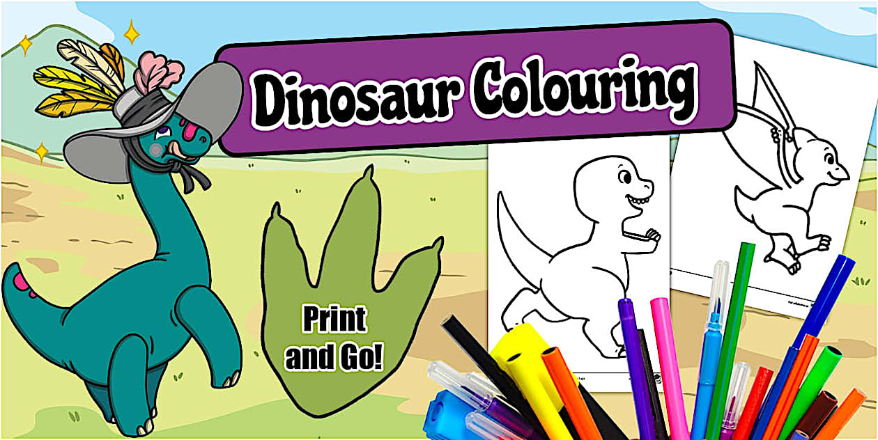 * NEW * My First Dinosaur Colouring Pack