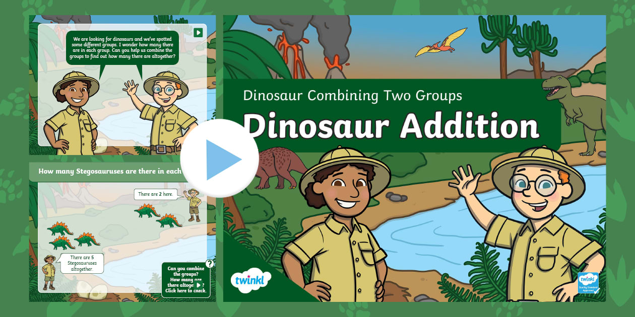 Dinosaur Combining Two Groups EYFS PowerPoint | Twinkl