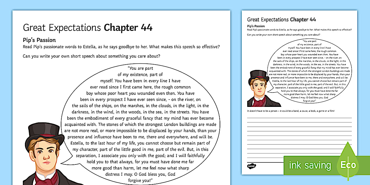 Chapter 44 Pip's Passion Worksheet / Worksheet to Support Teaching on Great