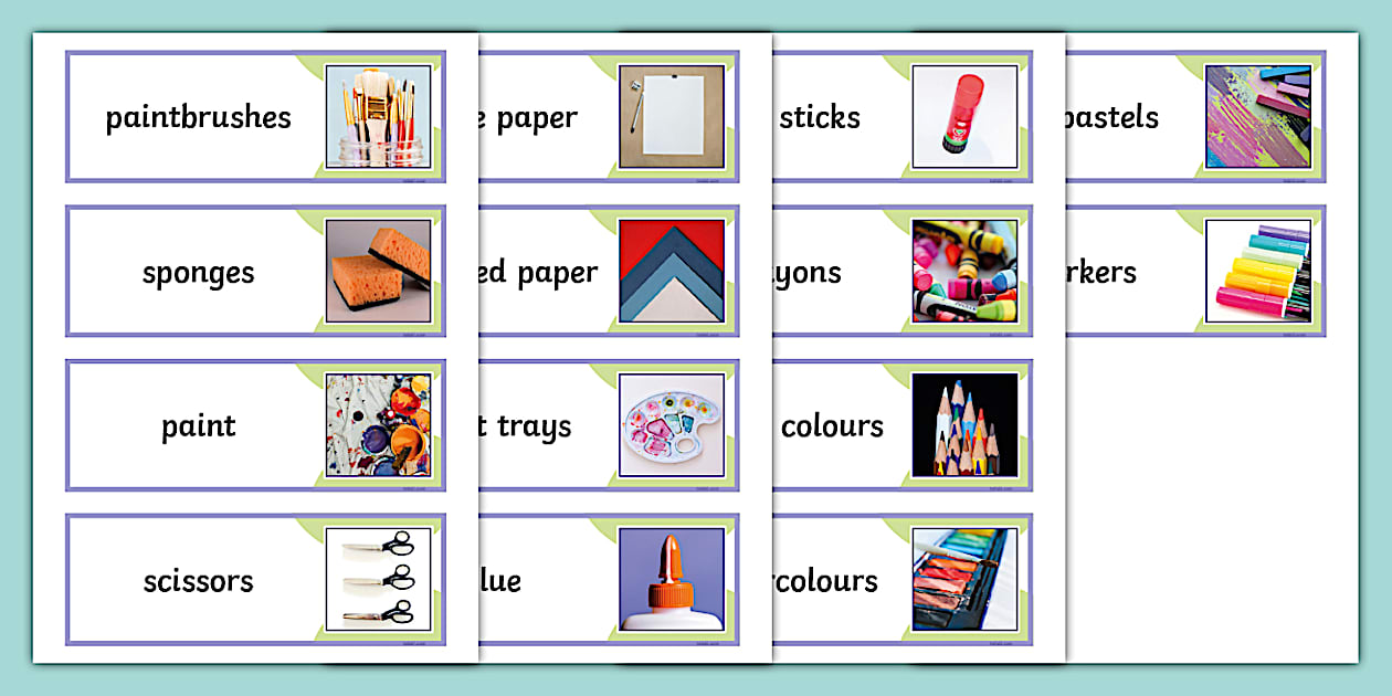 Art Photo Labels (teacher made) - Twinkl