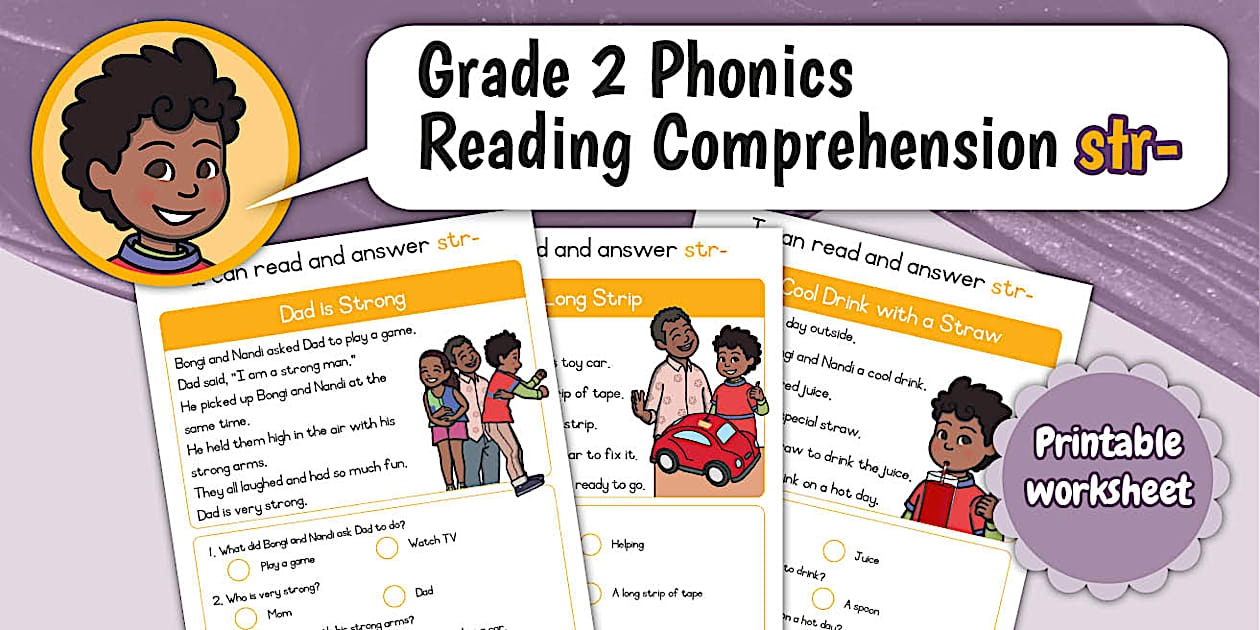Gr 2 Phonics T2 - str- Reading Comprehension (CAPS Aligned)